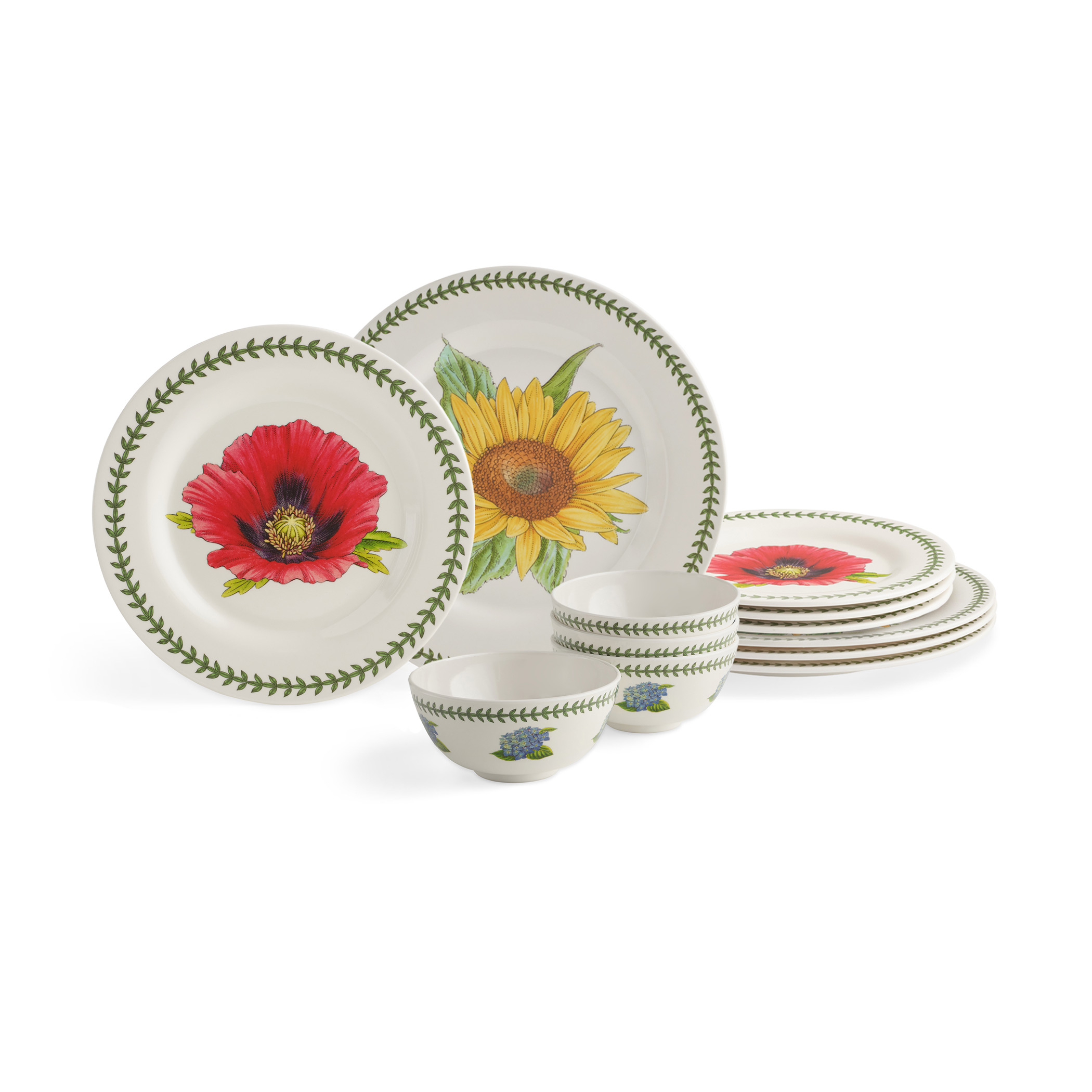Botanic Garden 12 Piece Melamine Set | Portmeirion