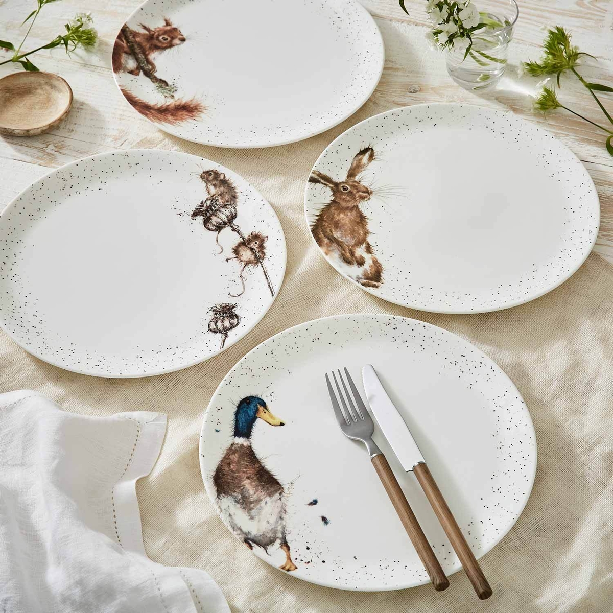 Wrendale Designs Coupe Dinner Plate Set of 4 (Assorted)