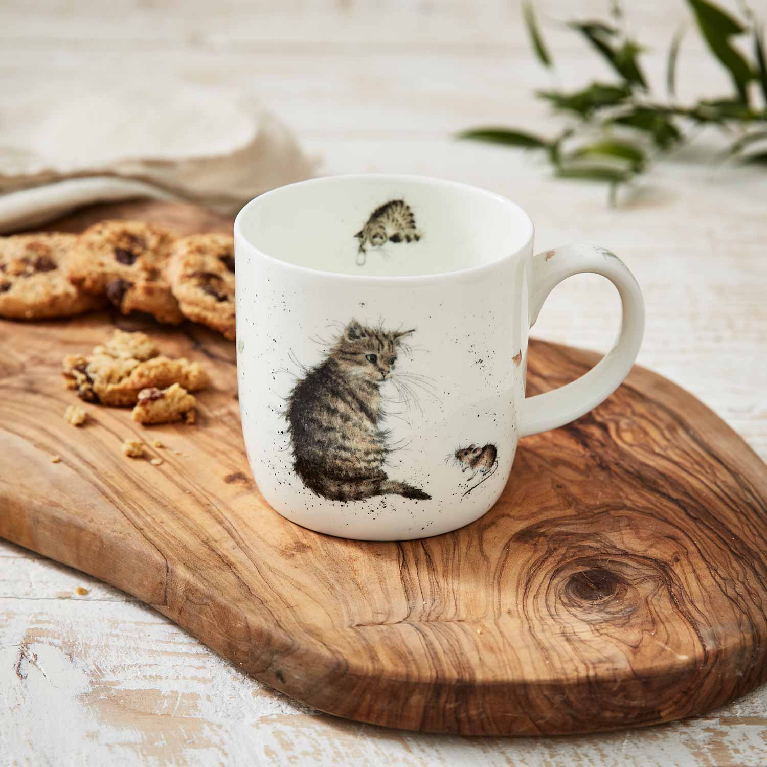 Cat and A Mouse 14 Ounce Mug (CatMouse) | Wrendale Designs