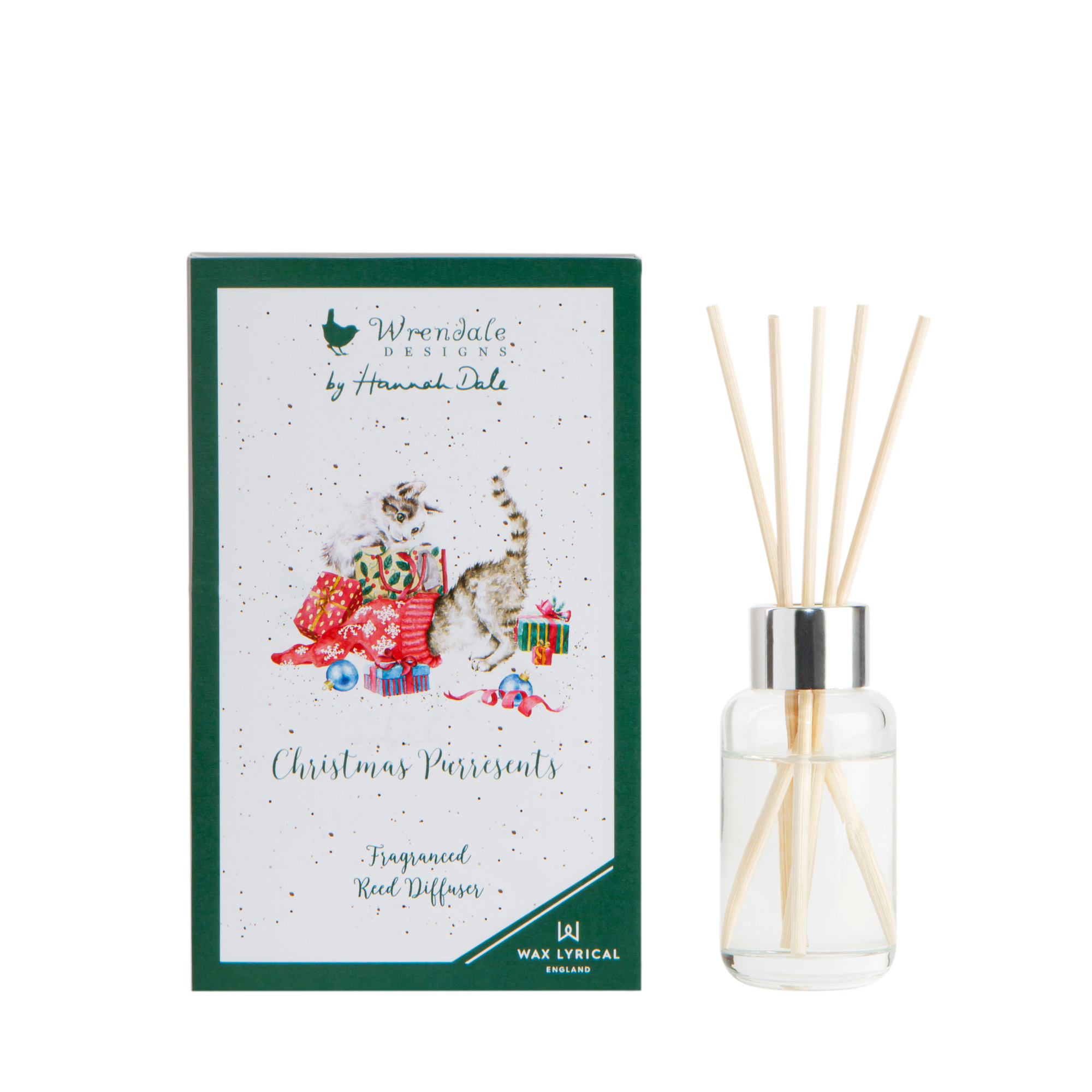 Wax Lyrical Wrendale Designs Christmas Purresents Reed Diffuser