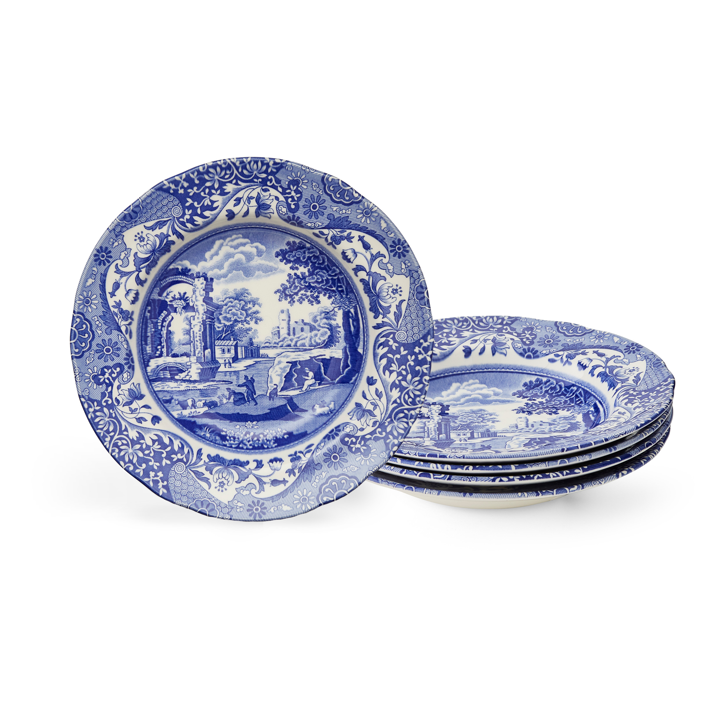 Blue Italian Set of 4 Soup Plates | Spode