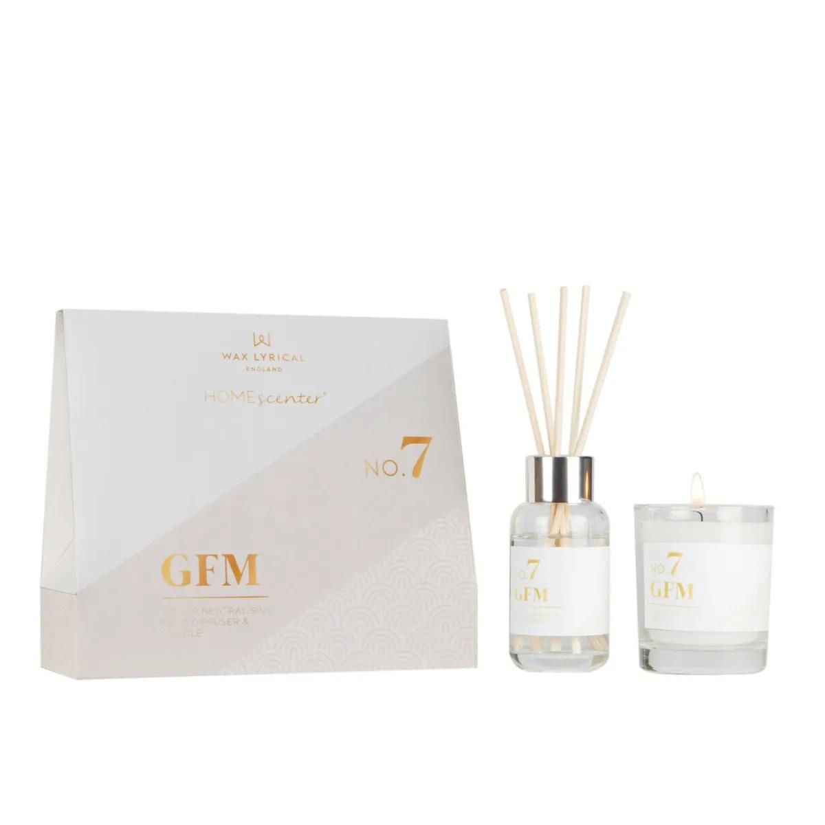Gold Frankincense and Myrrh Reed Diffuser and Candle Gift Set