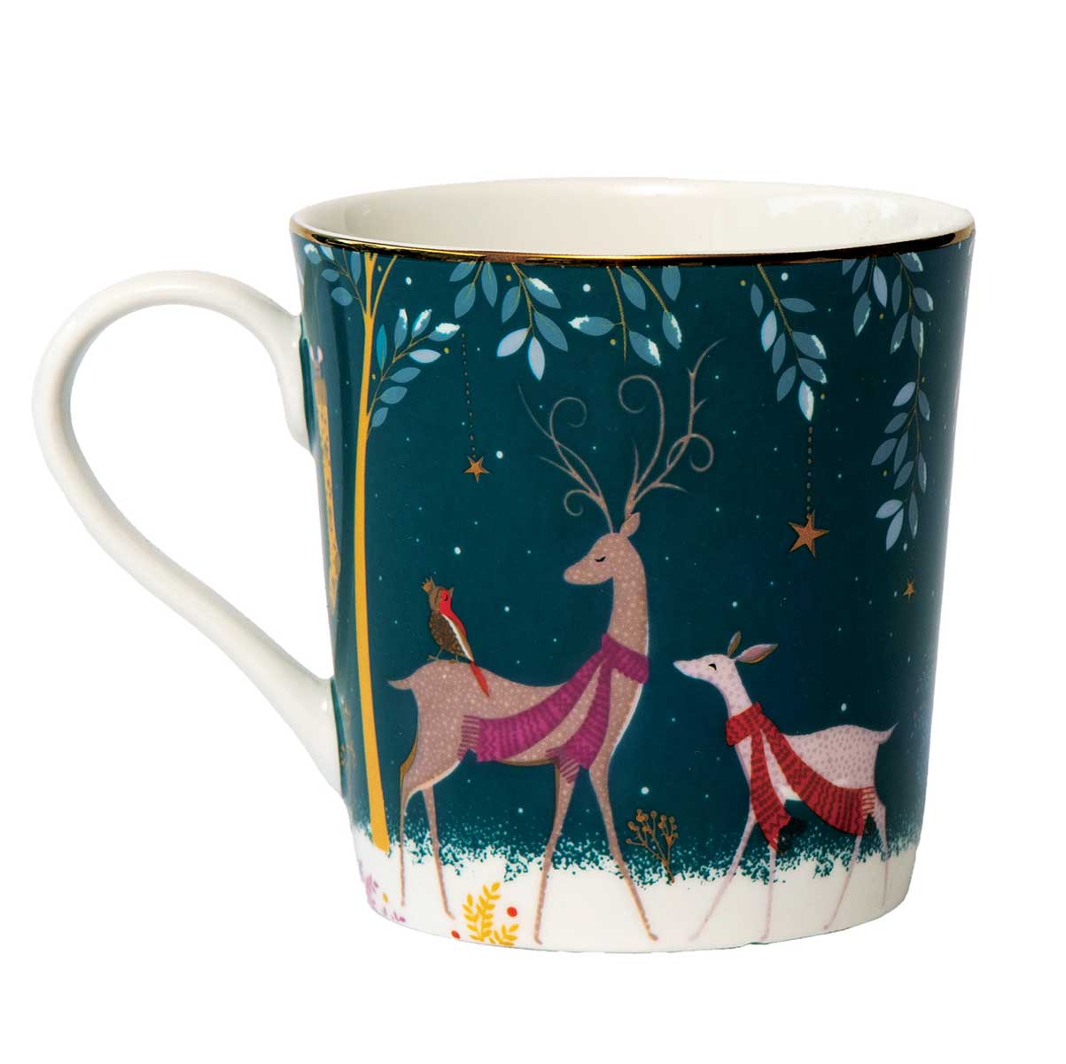 Sara Miller Woodland Tales Mug, Deer & Robin