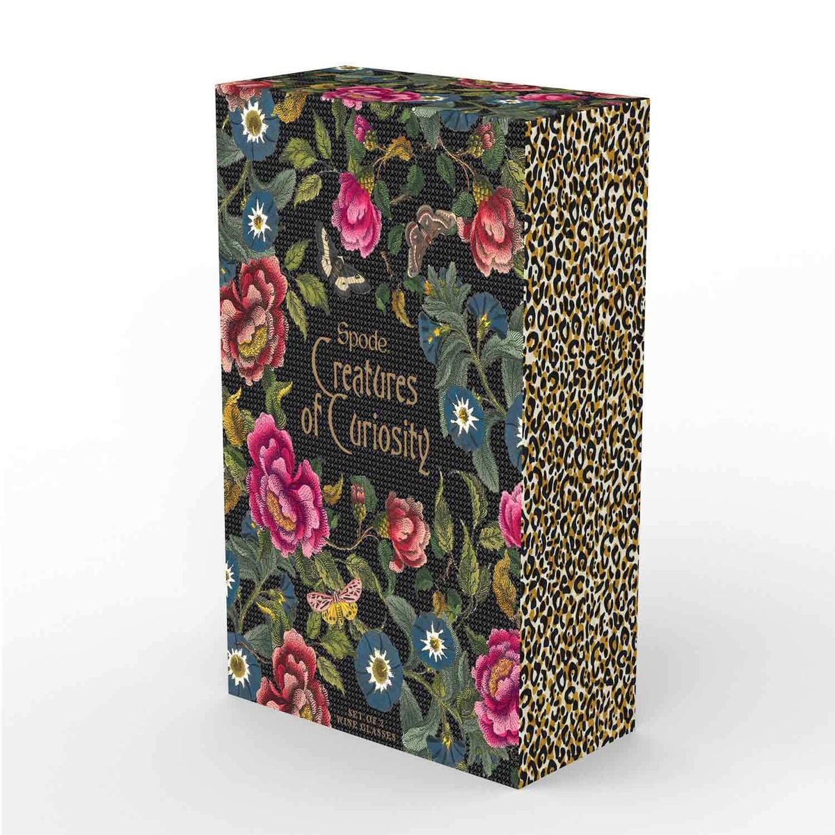 Creatures of Curiosity Gold Stem Wine Glasses S2 | Spode