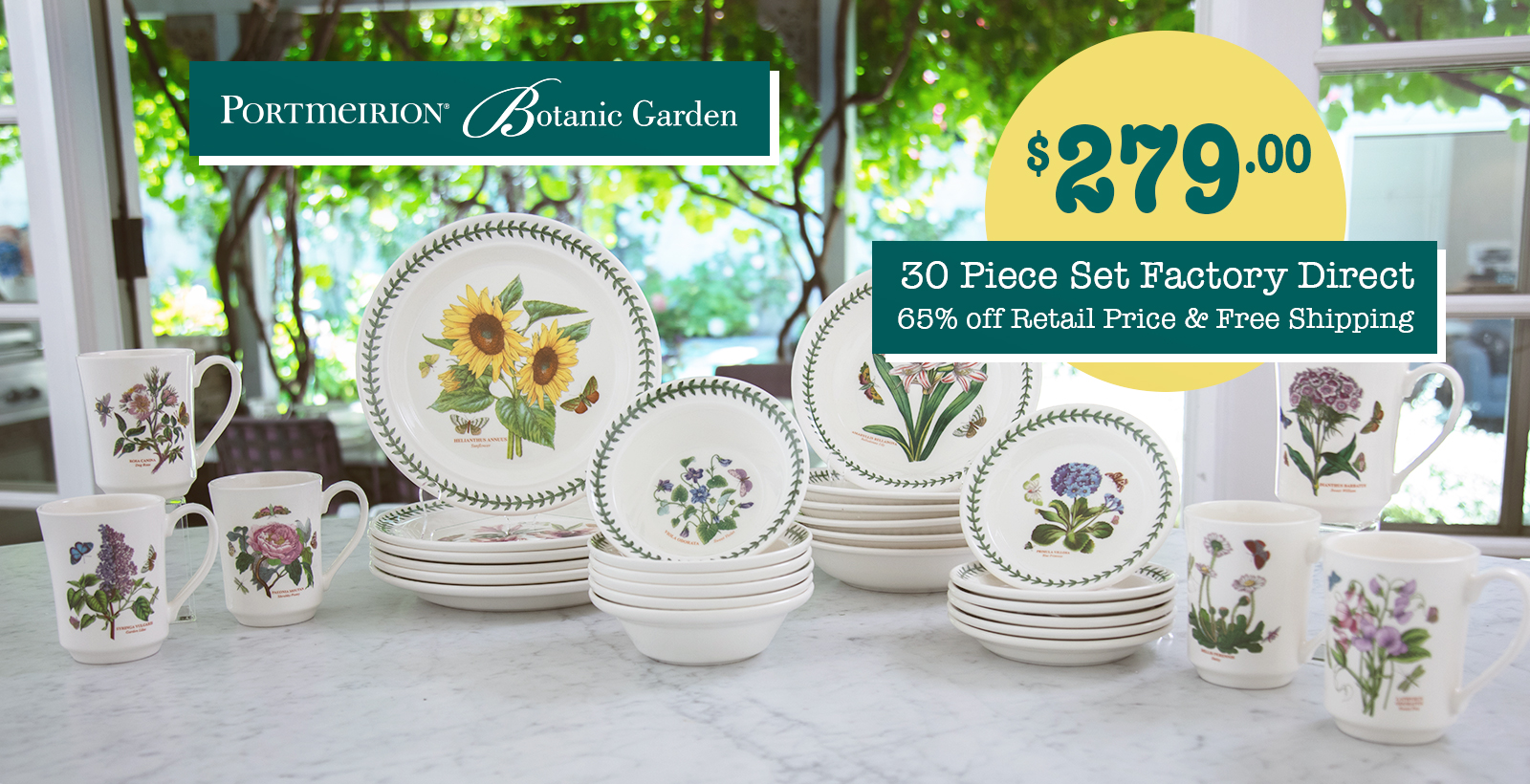 30PC Botanic Garden Dinnerware Set | Portmeirion